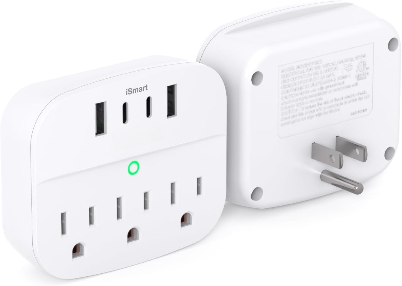 2 Multi Plug Wall Outlet Splitter with , Non Surge Protector for Cruise ...