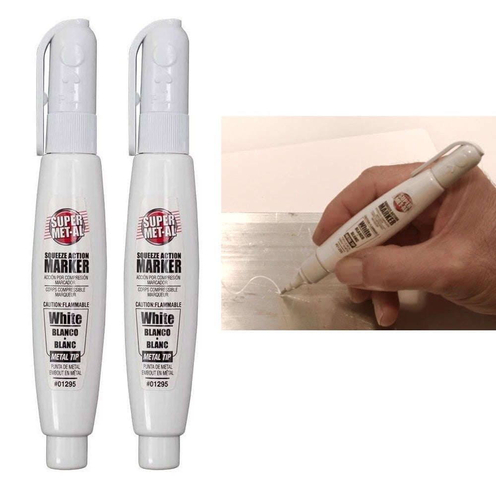Generic 2 Pc Metal Tip White Paint Marker for Multi Surface, Permanent ...