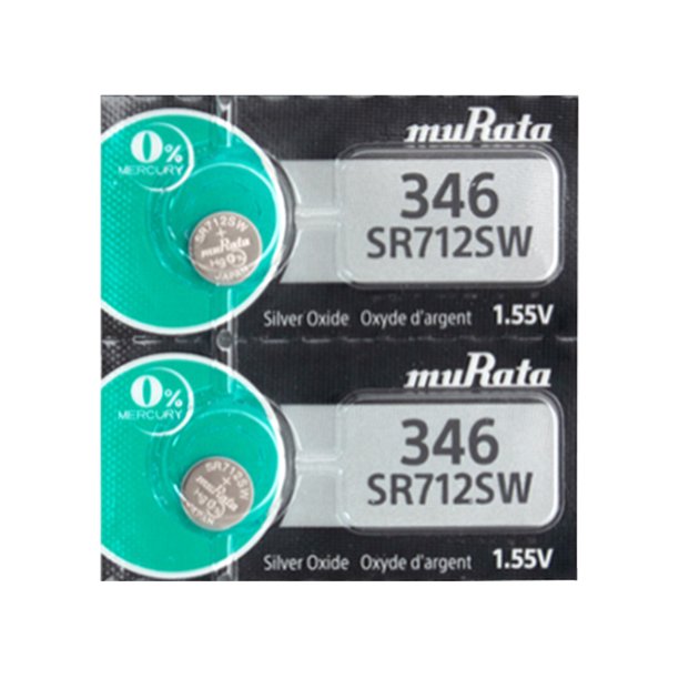 2 Murata 346 SR712SW Batteries Silver Oxide 1.55V Sony Watch Battery 2022 New - Walmart Business ...