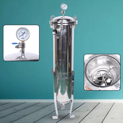 2" NPT Bag Filter Housing 150Psi In/Out #2 Bag With Mesh 304 Stainless ...