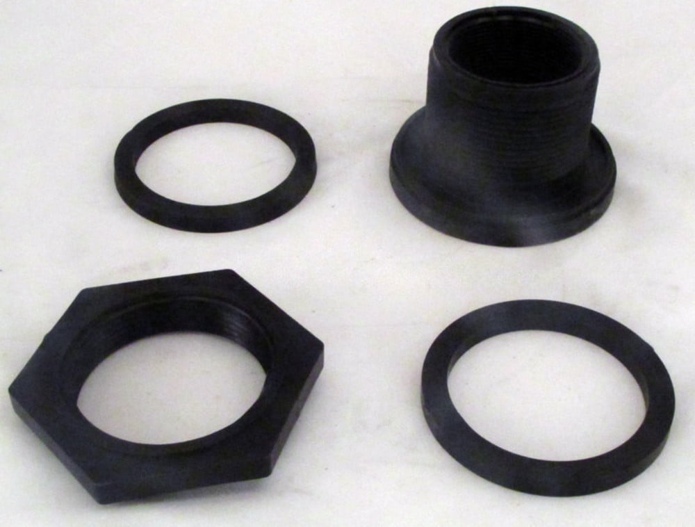 2" NPT Polypropylene Bulkhead Fitting with Viton Gasket - Walmart.com