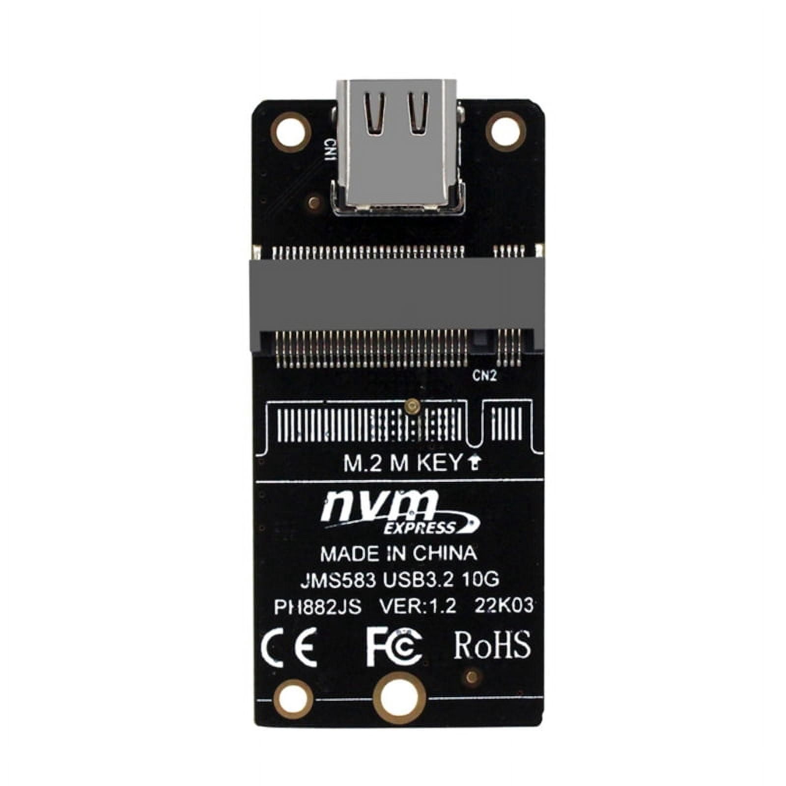 .2 NVMe Hard Disk Enclosure Adapter Card JMS583 10Gbps to Type-C USB3.1 ...