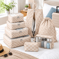 2. Neutral Checker 8 Pack (4 Cubes + 4 Travel Bags) Packing Organizer ...