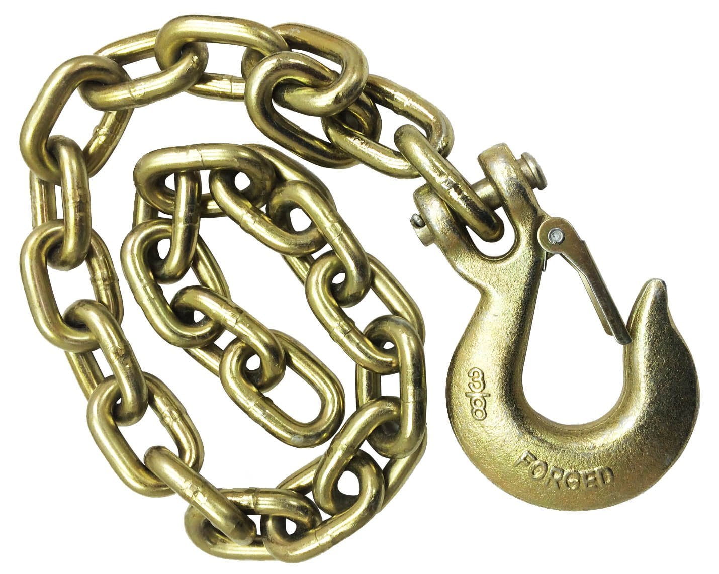 2 New 3/8" X 35" Grade 70 Trailer Safety Chains with Forged Hooks ...
