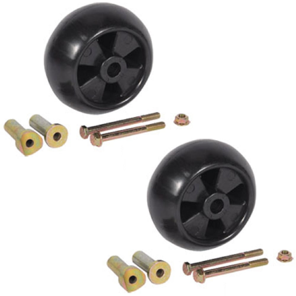 (2) New Deck Wheel / Roller Kits Fits John Deere AM116299 AM133602 Anti ...