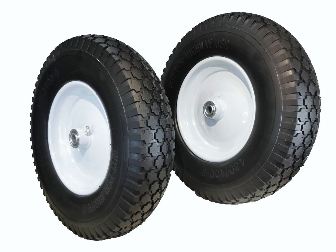 HORSESHOE 2-Pcs 4.80/4.00-8" Flat-Free Wheelbarrow Tires, Universal ...