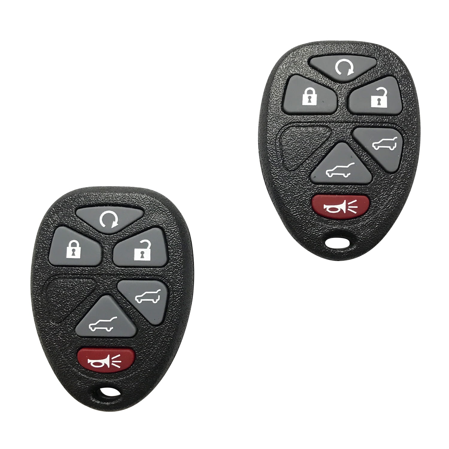 2 New Keyless Entry 6 Button Remote Car Key Fob for Select GM OUC60270 ...