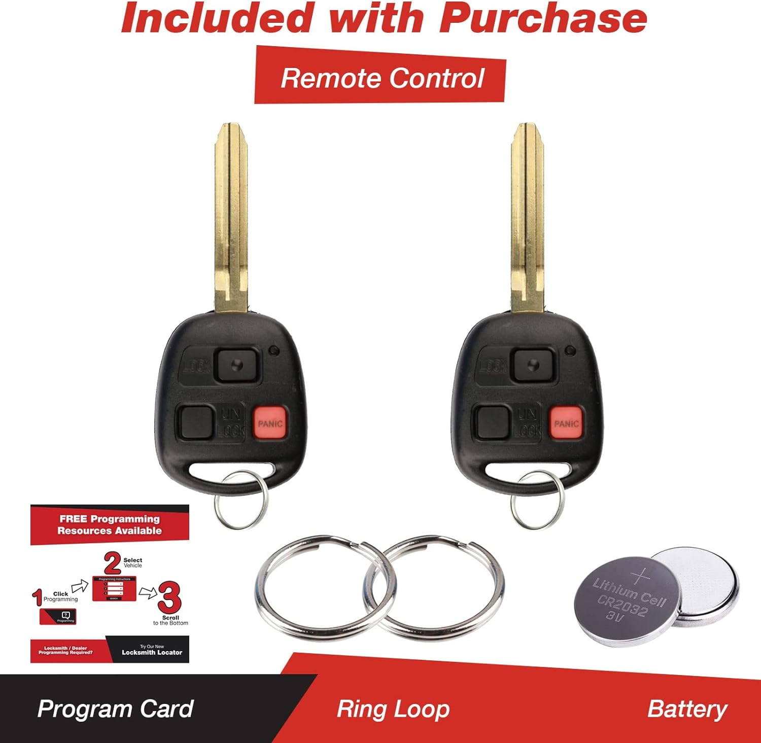 2 New Keyless Entry Remote Key Fob for Toyota Land Cruiser & FJ Cruiser ...