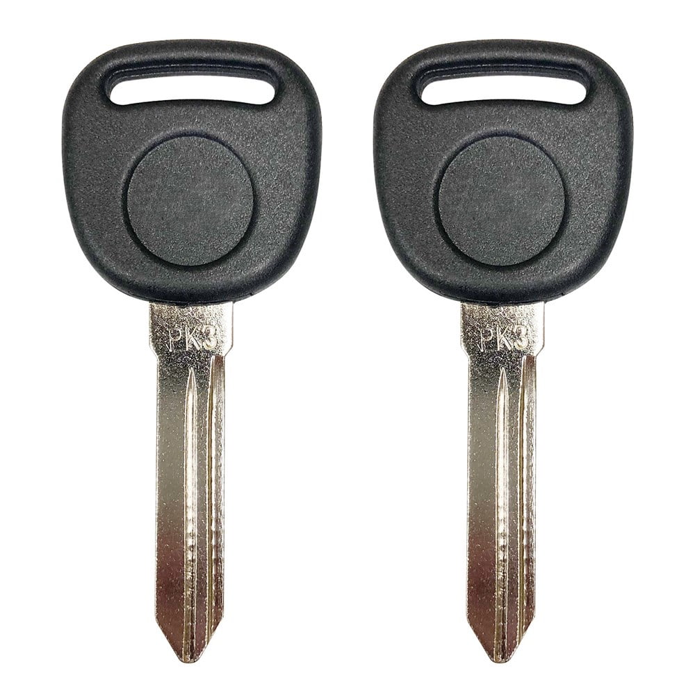 2 New Replacement Uncut Chip Transponder Ignition Car Keys for GM B99PT ...
