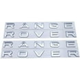 2 New Set 3D Silver Matte Range Rover Letters ABS Front Hood Emblem ...