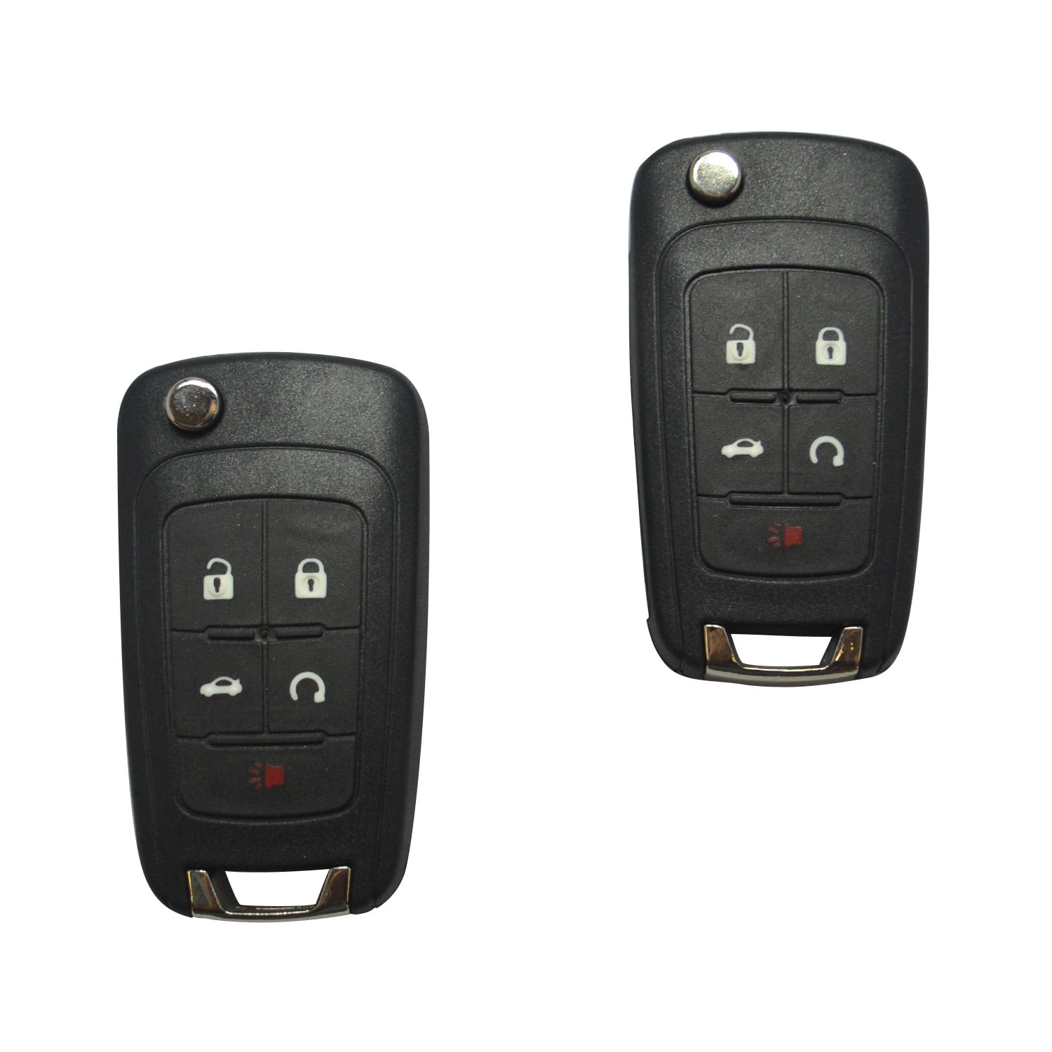 2 New Uncut Flip Key Remote Start Keyless Entry Transmitter Fob For ...