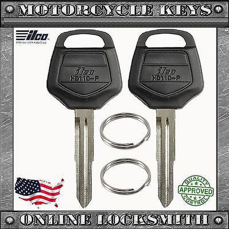 2 New Uncut Keys For Honda Goldwing 2001+ Motorcycle Hd110-P - Walmart.com