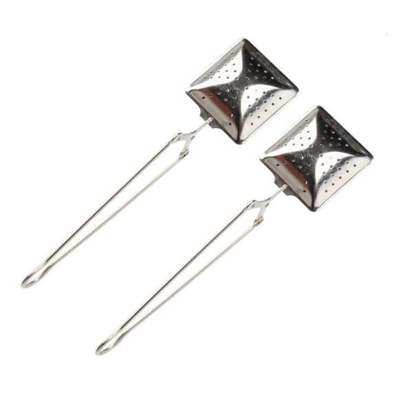 2 Nonrust Steel Teas Strainer Square Head With Handle Fine Meshes Teas ...