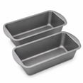 (2) Nonstick Steel Loaf Pan, 8.5 x 4.5 Inch Bread Baking Pan with Matte ...