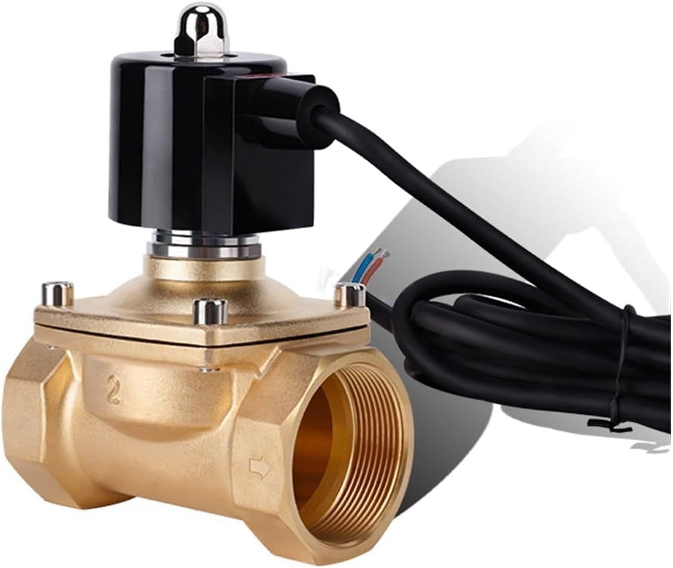 2" Normally Closed Brass IP68 Waterproof Fountain Solenoid Valve 110V 24V 12V 24v Solenoid Valve ...