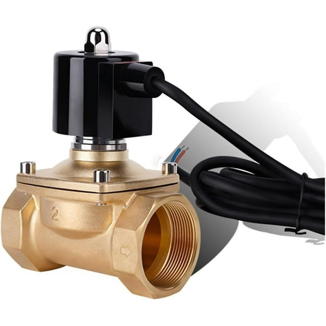 2" Normally Closed Brass IP68 Waterproof Fountain Solenoid Valve 110V 24V 12V 24v Solenoid Valve ...