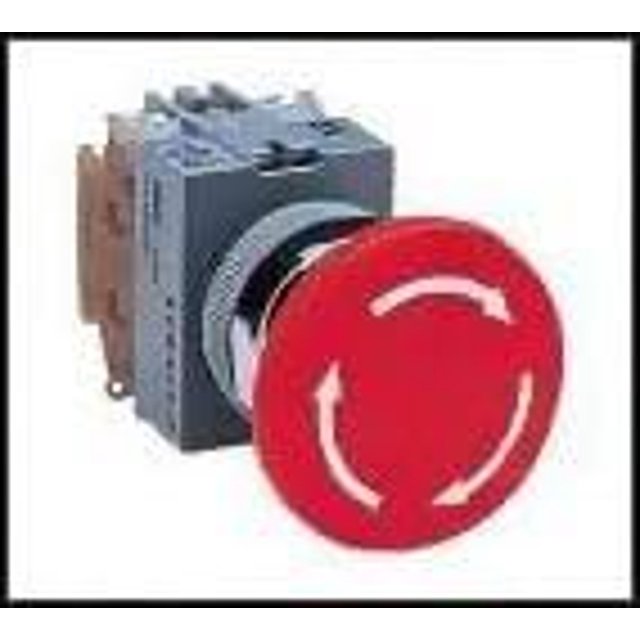 2 Normally Closed Contacts, 22 MM Diameter, 40 MM Mushroom, Push Button ...