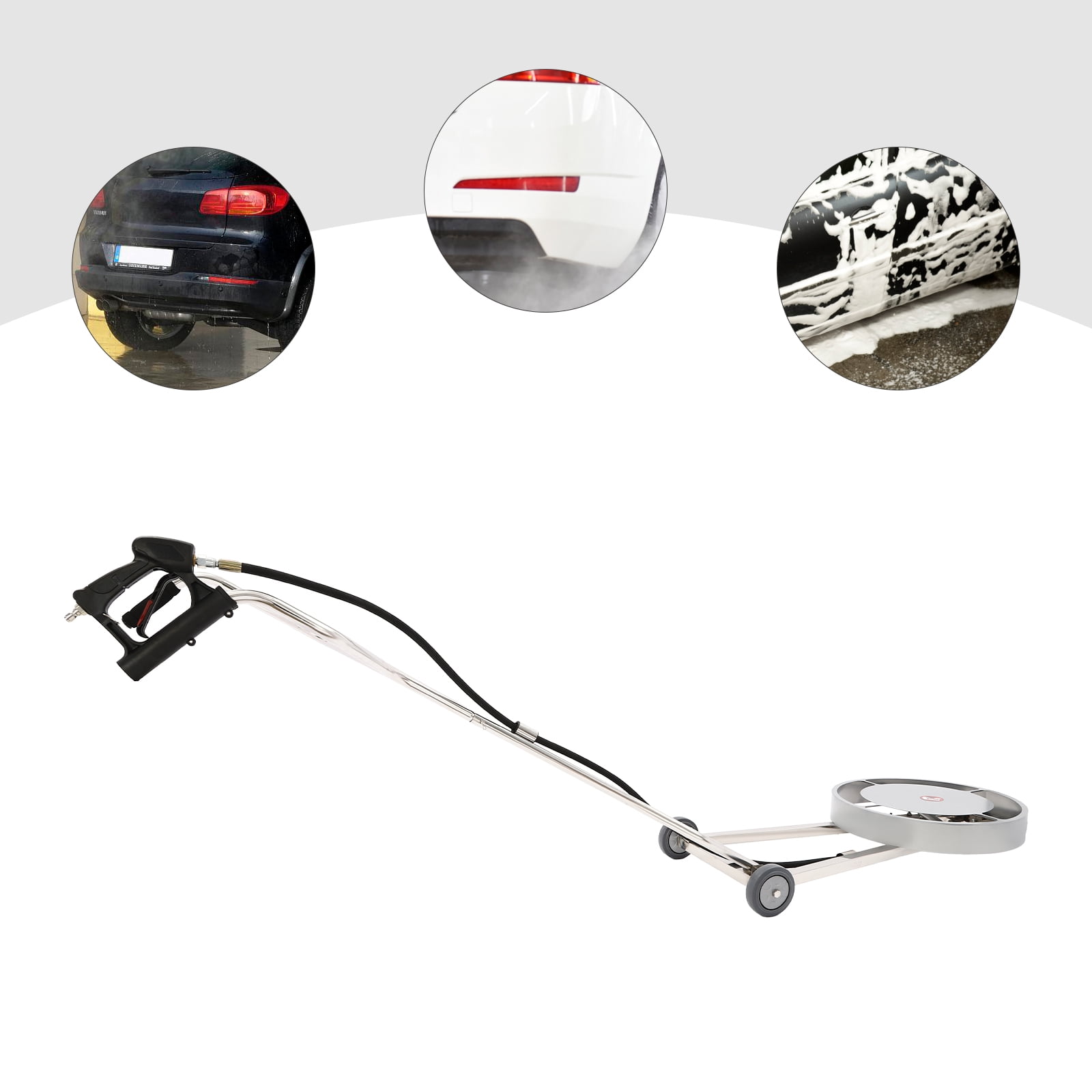2 Nozzles Pressure Washer Undercarriage Cleaner Under Car Chassis ...