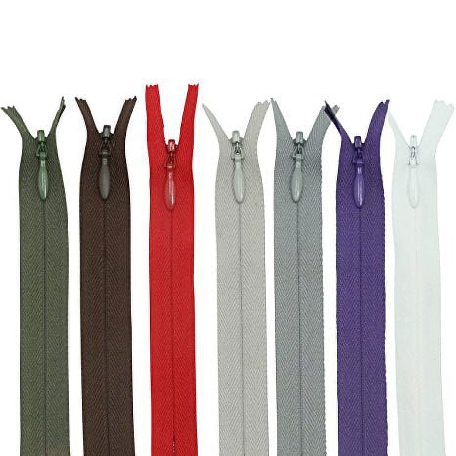 #2 Nylon Invisible Zippers 22" - 25 Assorted Color Pack - Walmart.com