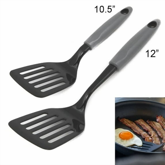 2 Nylon Turner Slotted Heat Resistant Kitchen Utensil Spatula Sizes 10. ...