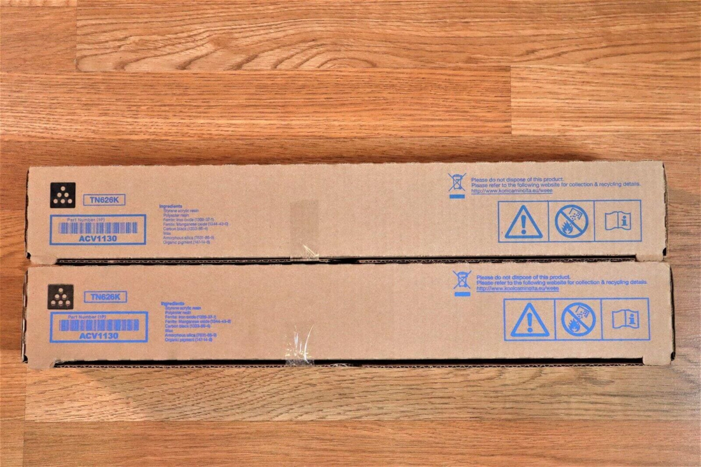 2 OEM Konica Minolta Bizhub C450i,C550i,C650i Black Toners TN626K ...