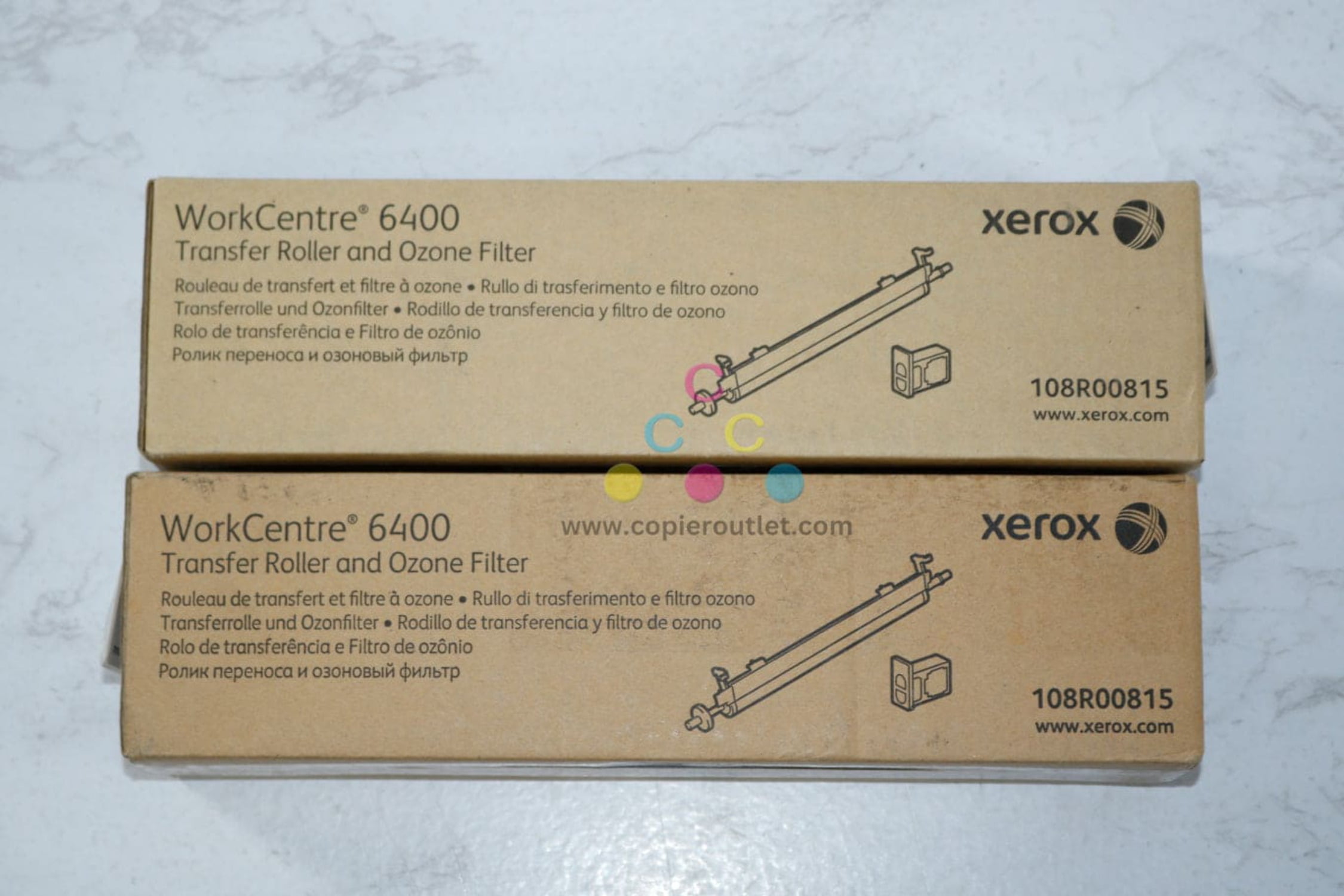 2 OEM Xerox 108R00815 WorkCentre 6400 Transfer Roller Ozone Filter Same ...