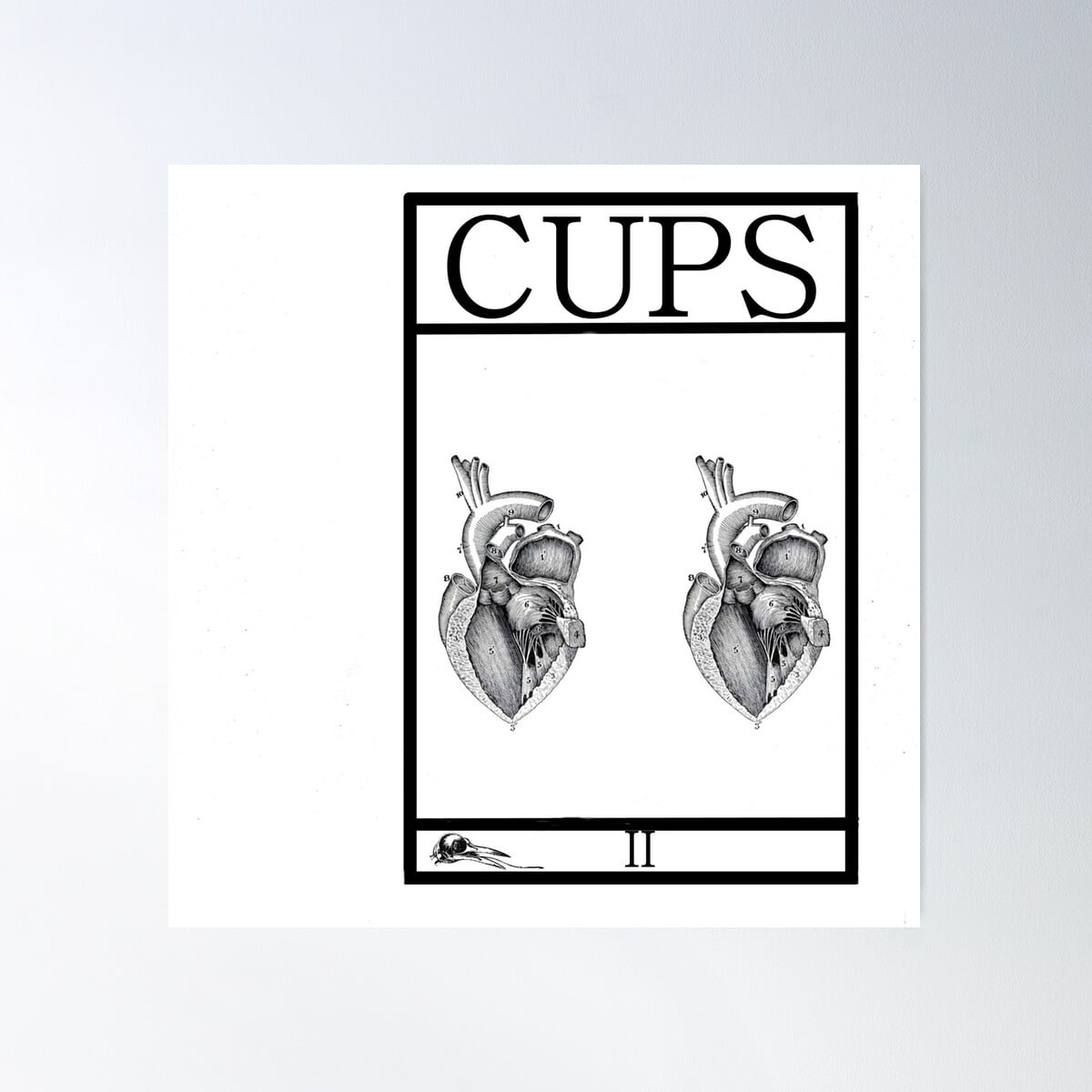2 Of Cups Poster Wall Art, Modern Wall Decor For Living Room Bedroom ...