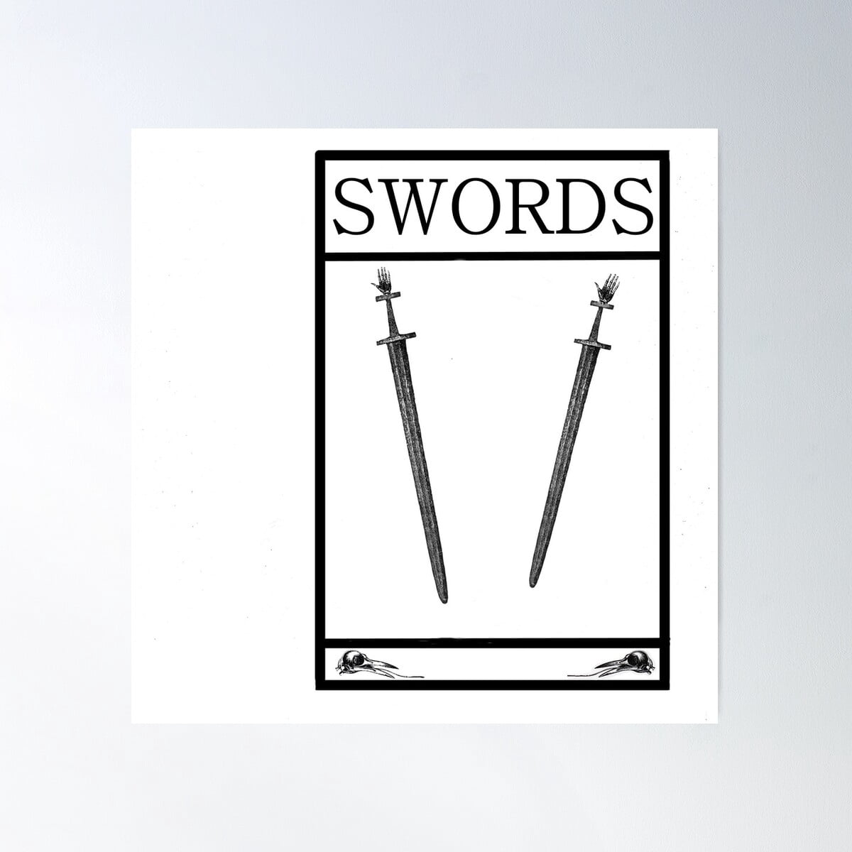 2 Of Swords Poster Wall Art, Modern Wall Decor For Living Room Bedroom ...