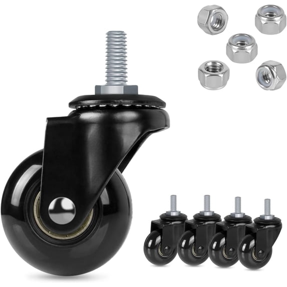 2" Office Chair Casters Wheel with 5/16"-18UNC Threaded Caster ...