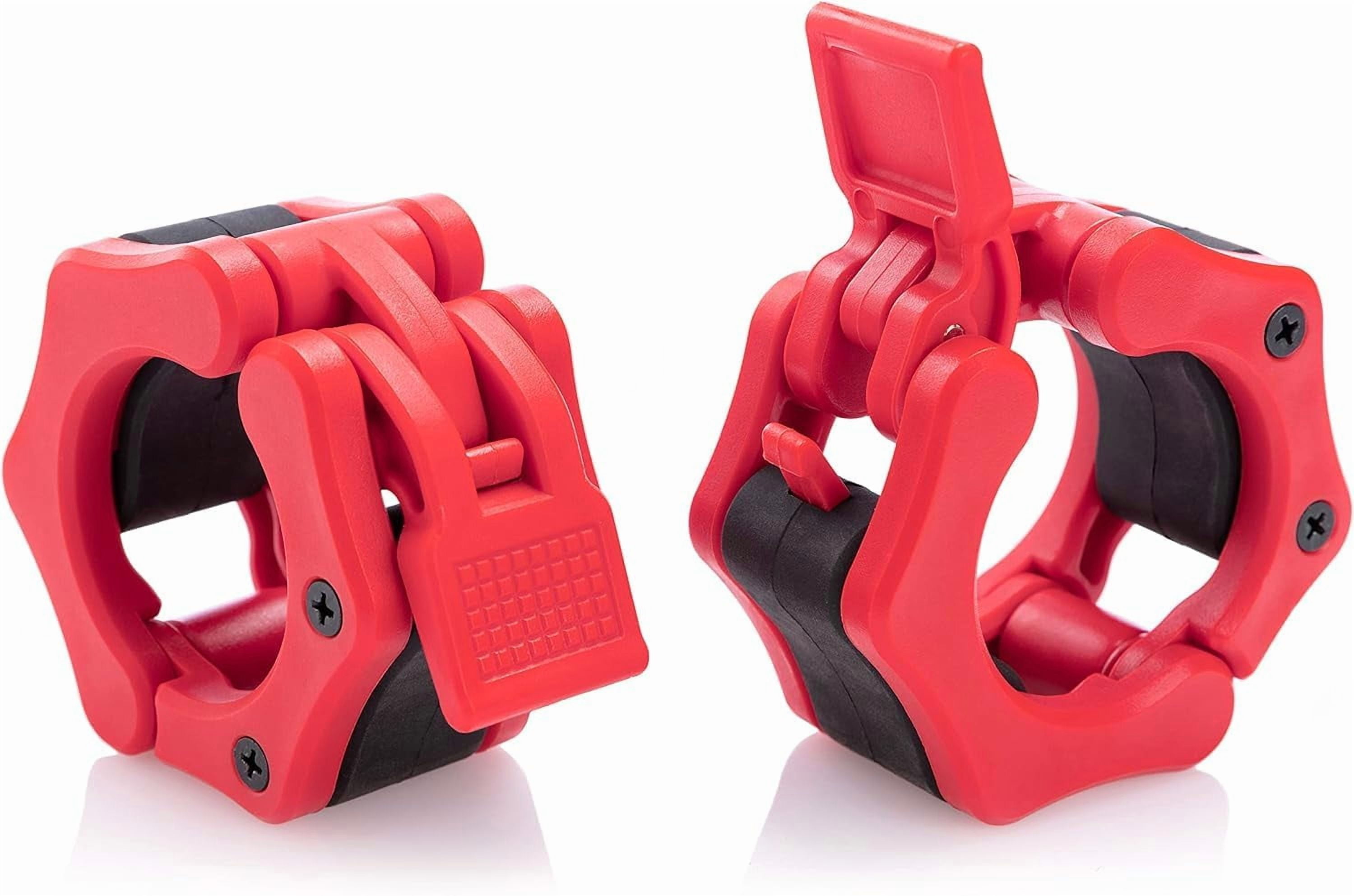 2” Olympic Barbell Clamps - Solid ABS Locking Barbell Collars with ...