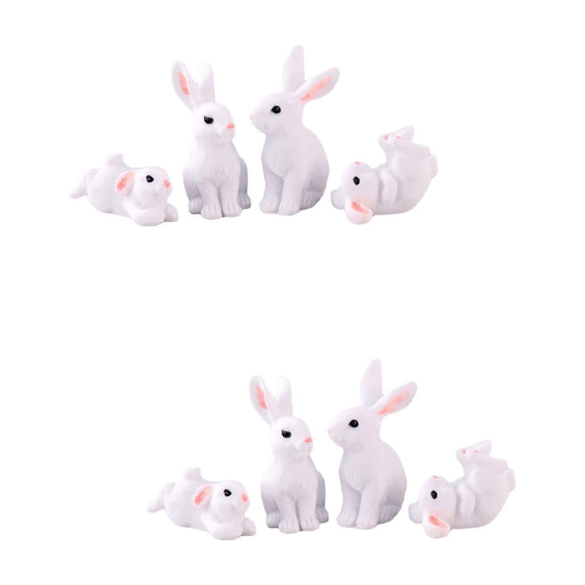 2 Ornament Terrarium Figurine Mini Rabbit/ Bunny Child White - Walmart.com