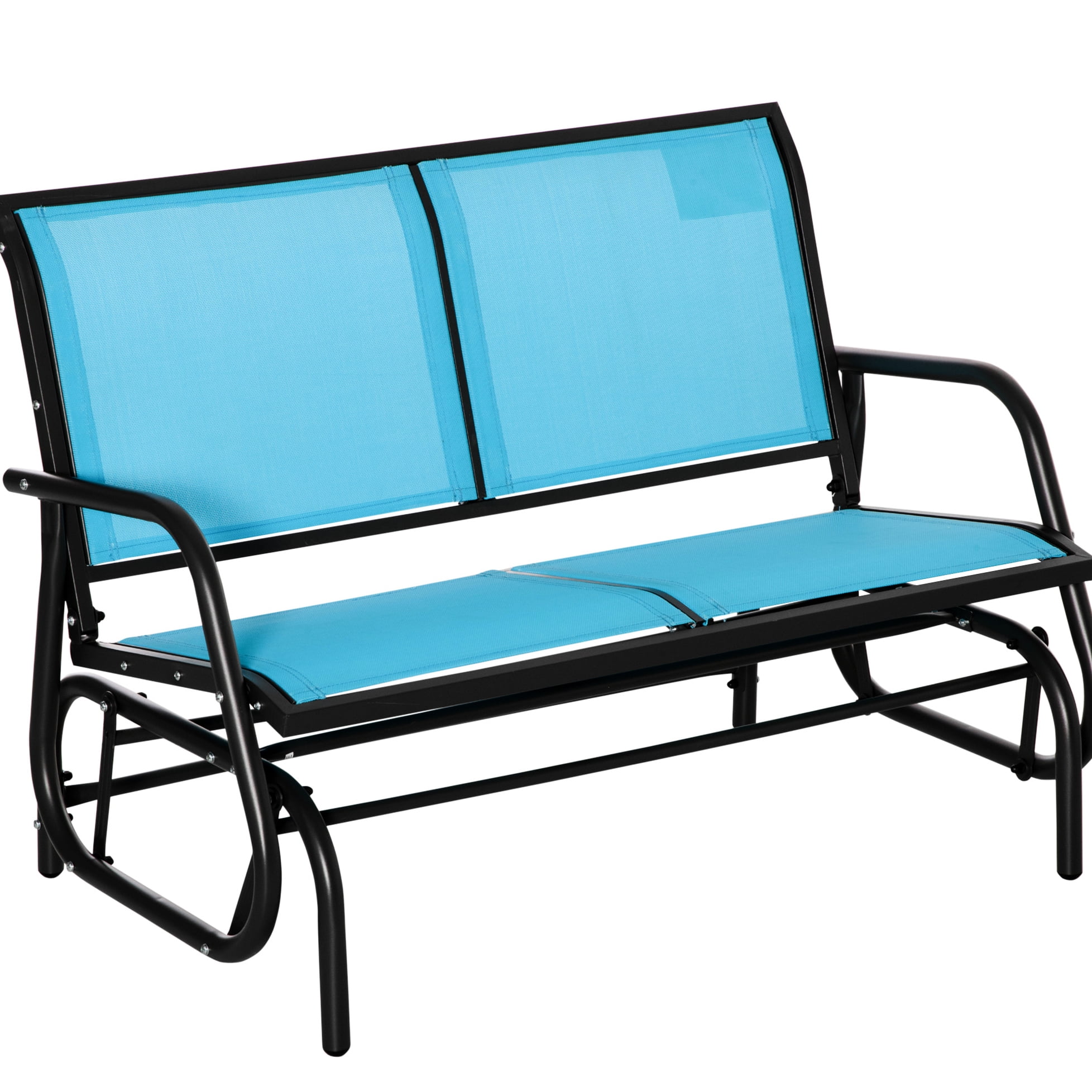 2 Outdoor Rocking , Blue. Water- Sling Fabric, -. Powder Coated Steel ...