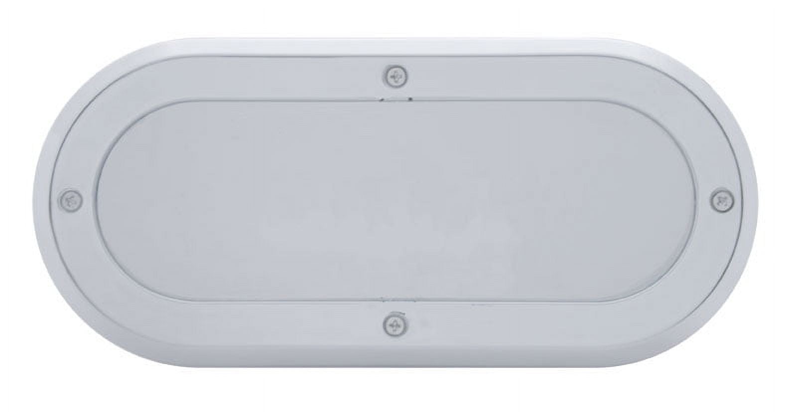 (2) Oval Chrome Bezels / Covers 6" Grommet Mounted LED Stop Turn Tail ...