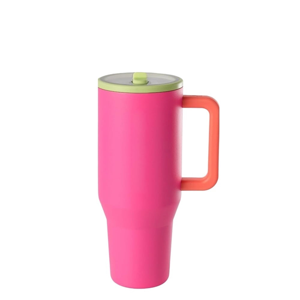 2 Oz 40 Oz Cup Handle Straw Cap Stainless Steel Vacuum Insulated Car ...