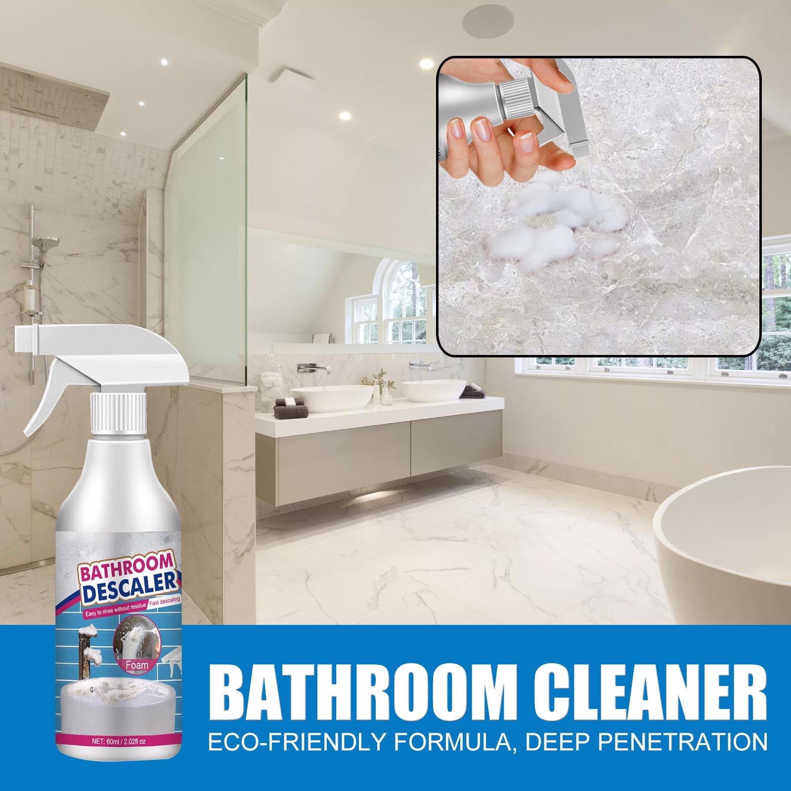 2 Oz Bathroom Descaler Foam Spray, Powerful Bathroom Cleaner, for ...