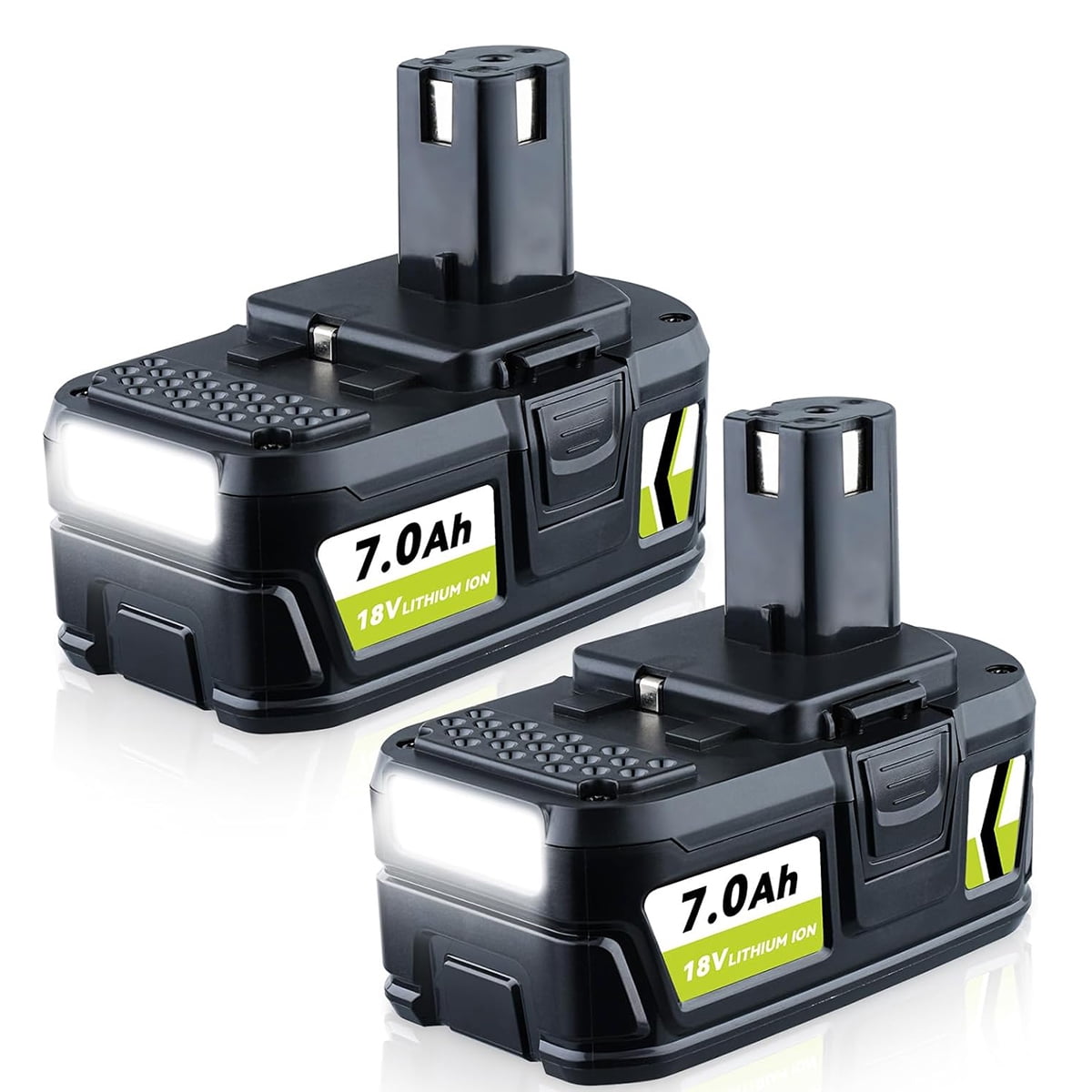 2 × P108 18V 7.0Ah Battery Replacement for Ryobi 18V ONE+ Battery P108 ...