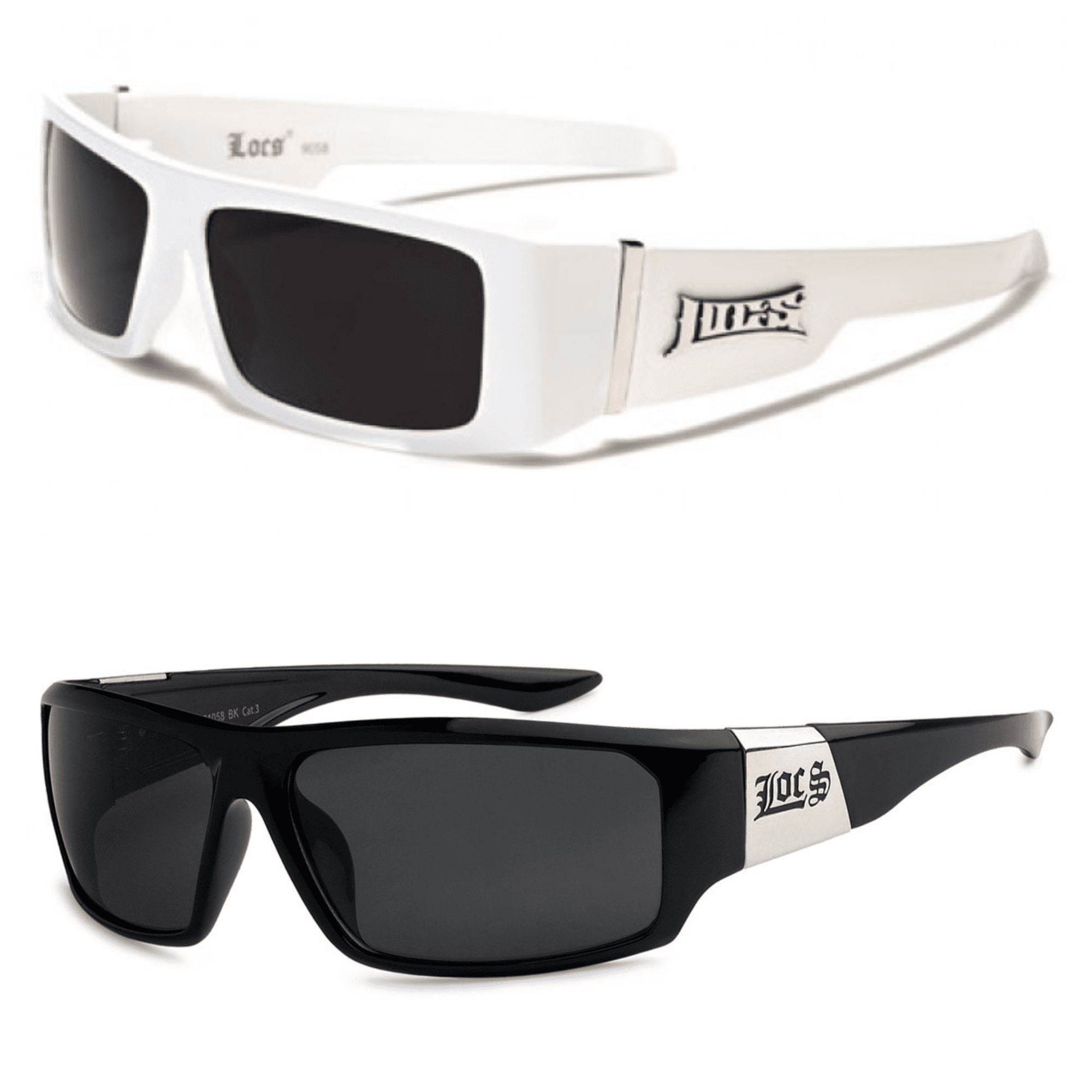 2 PACK 1- 9058 WHITE & 1- 91058 Black ''Shiny Polished'' Frame LOCS ...