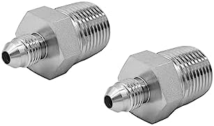 (2-PACK) 2404-04-08 Hydraulic Hose Adapter Fitting 1/4" Male JIC 37 ...