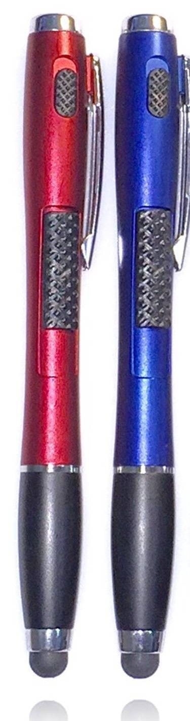 [2-PACK] 3-in-1 Stylus Pen [Stylus w + Ballpoint Pen + LED Flashlight ...