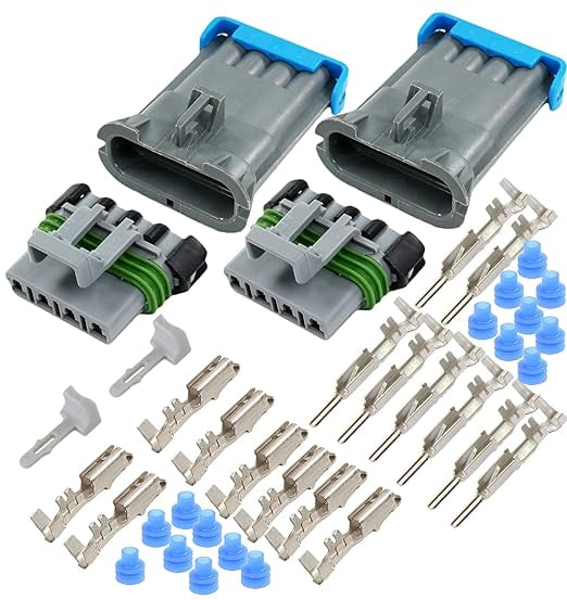 2-PACK, 30Amp (4-PIN) Metri-Pack Waterproof Connector Terminals and ...