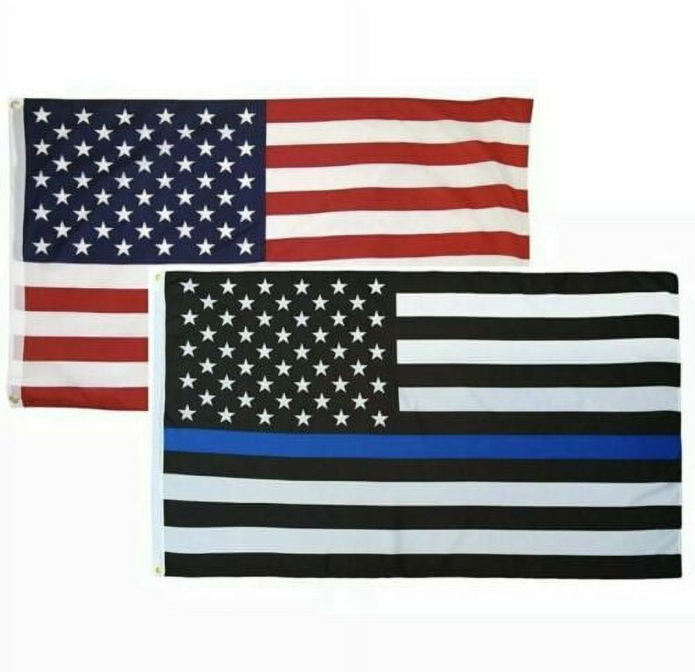 Police Flag 3x5 Ft Thin Blue Line USA Flag - Red, White, Black & Blue ...