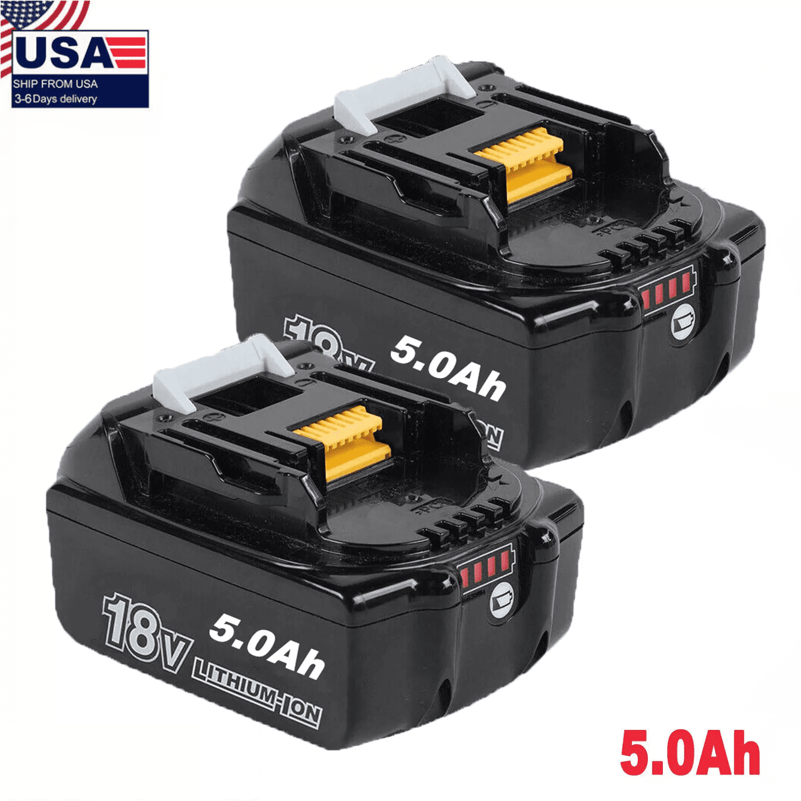 2-PACK 5.0Ah For MAKITA BL1850B 18V LXT LITHIUM BATTERY 18Volt BL1850B-2 NEW - Walmart.com