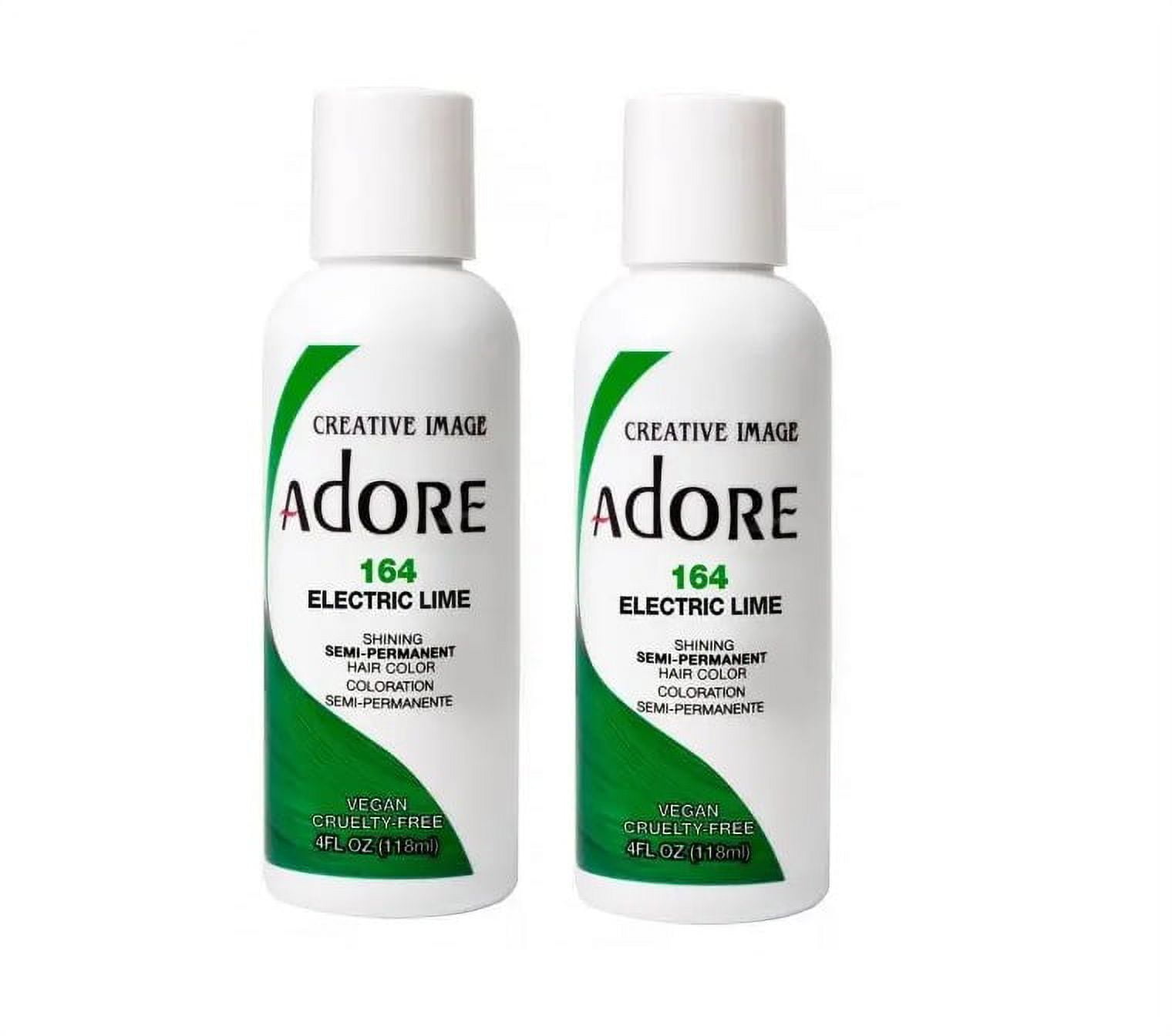 ADORE Semi-Permanent Hair Color, Electric Lime, 4oz, Vibrant Shine ...