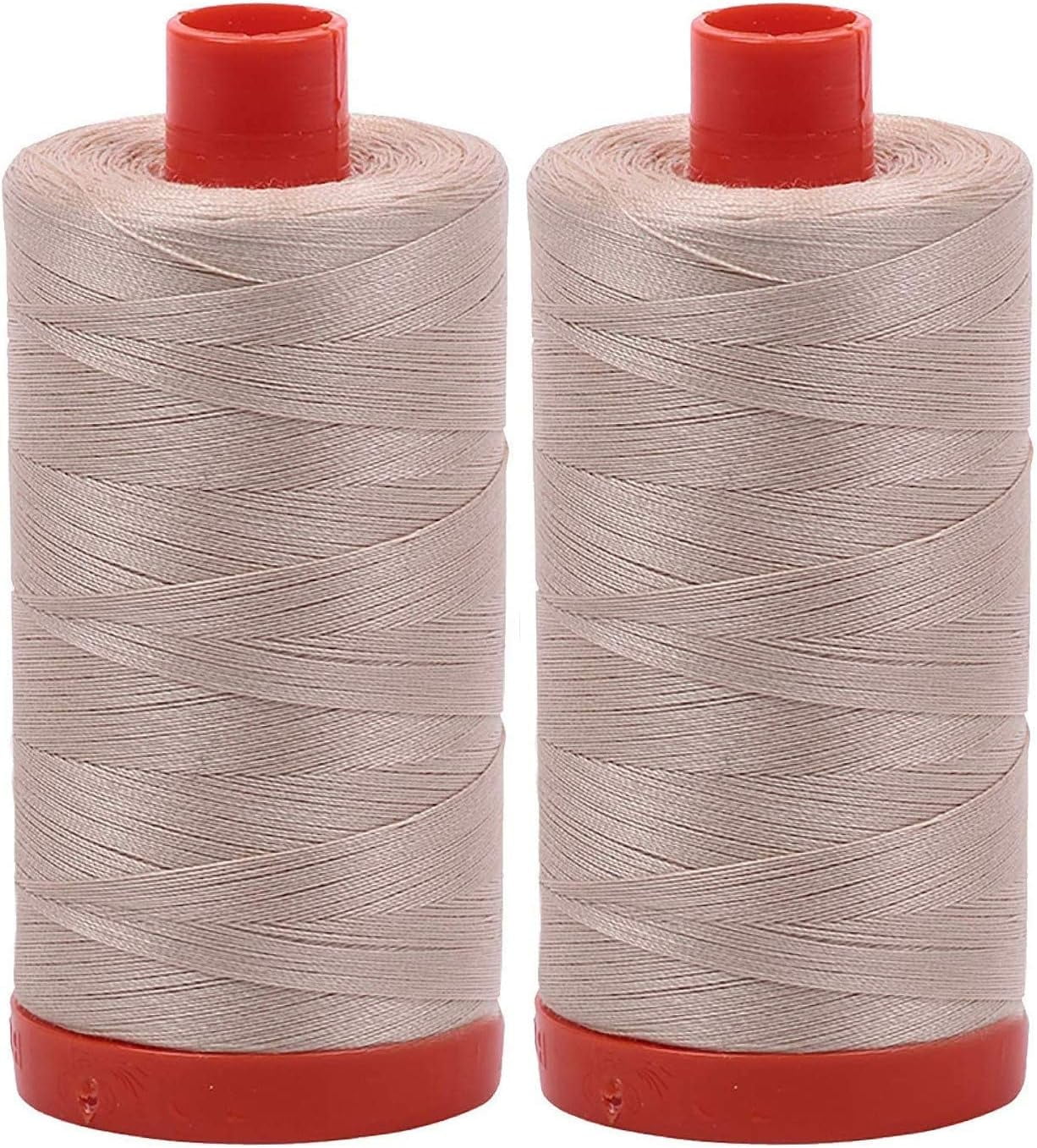 Aurifil Cotton Thread 2-Pack, Mako 50wt 1300m, Ermine, Ideal for ...