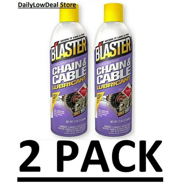 2 PACK - BLASTER Long-Lasting Chain and Cable Lubricant Spray 11 oz ...
