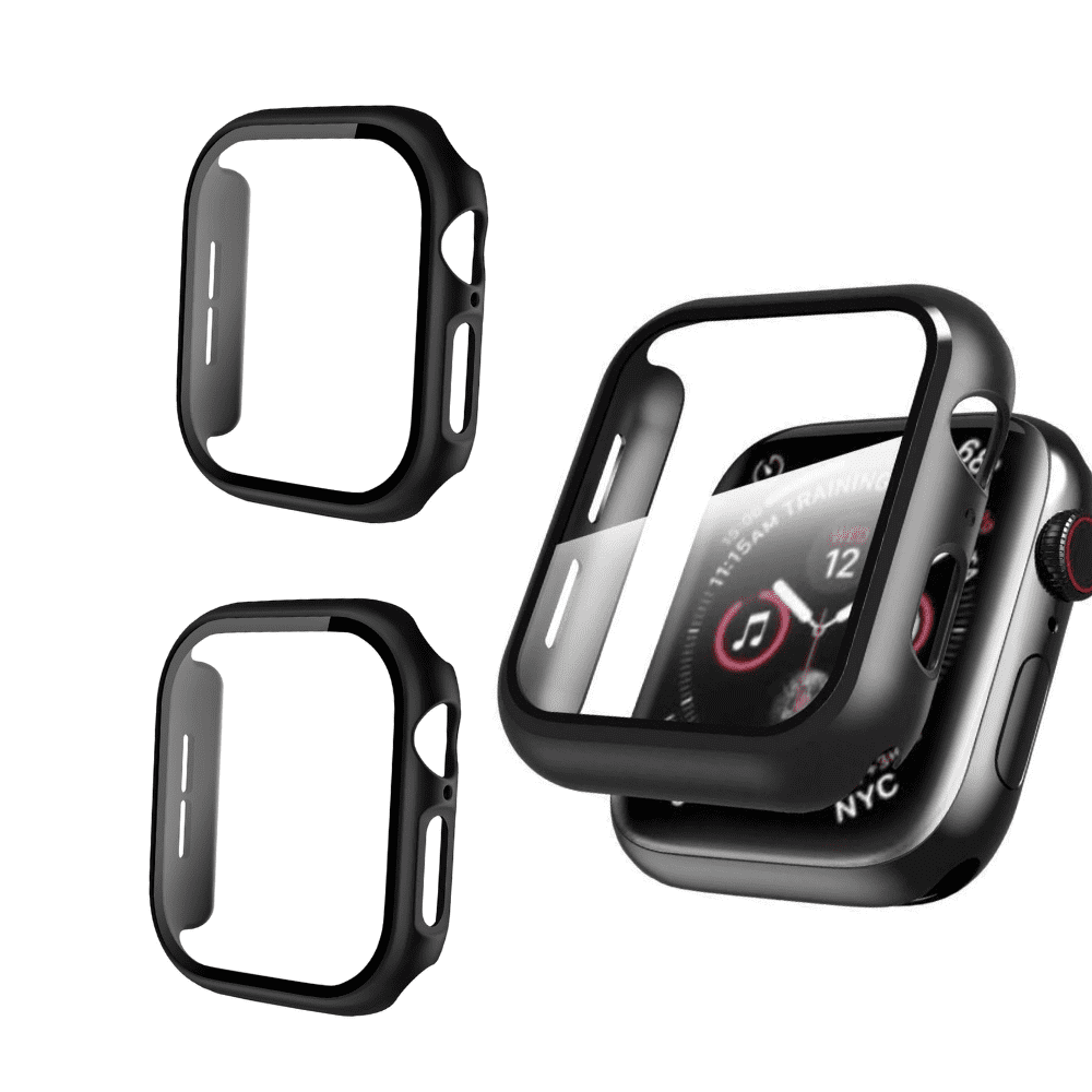 [2-PACK] BLUUMTEK for Apple Watch Screen Protector Black Cover Series ...