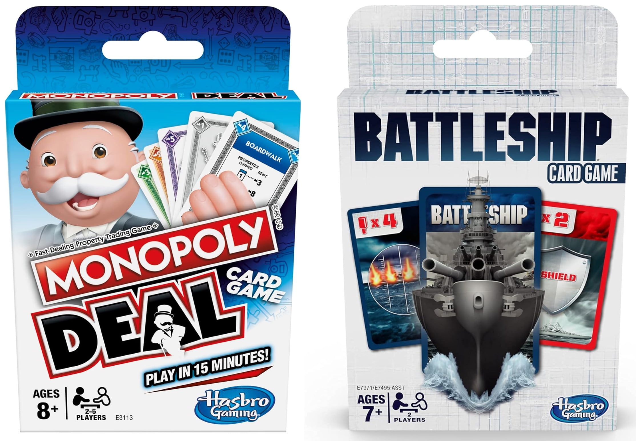 Hasbro Classic Family Card Games - Monopoly and Battleship, 2-Pack ...
