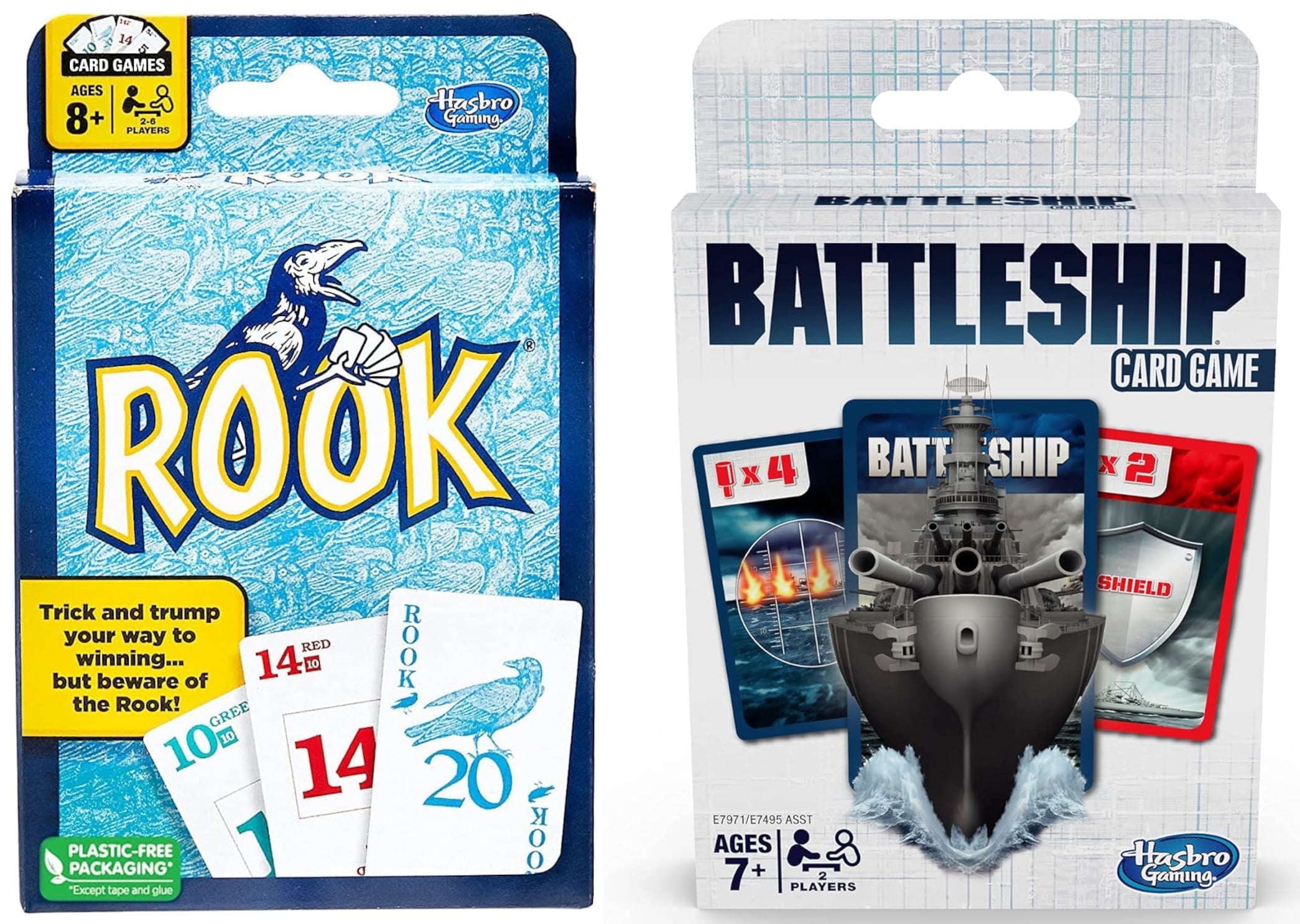 [2-PACK BUNDLE] - Rook and Battleship Family Card Games, ages 8 and Up ...
