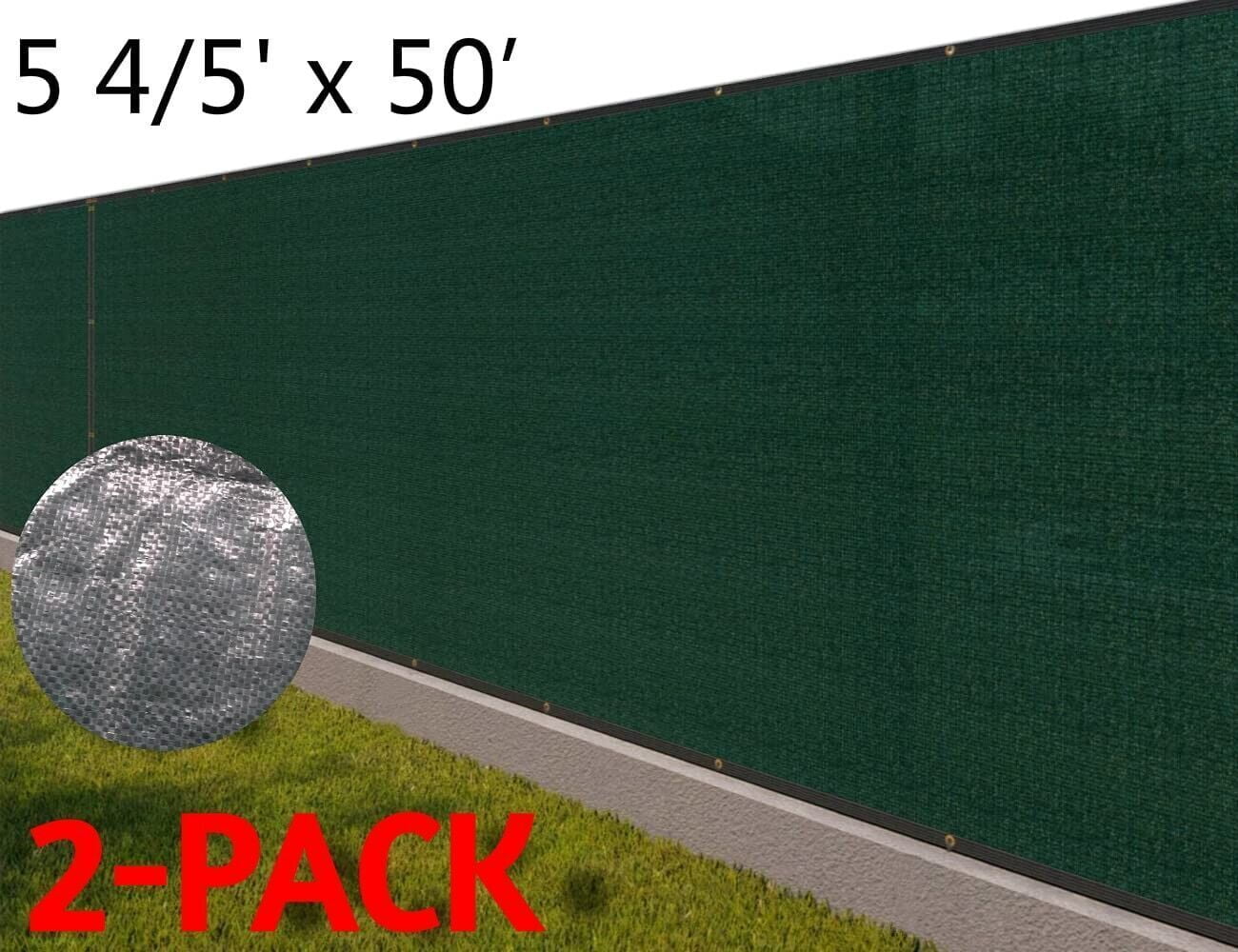 2-PACK Balcony Outdoor Privacy Screen Fence Heavy Duty Tarp 50X5.8 DARK ...