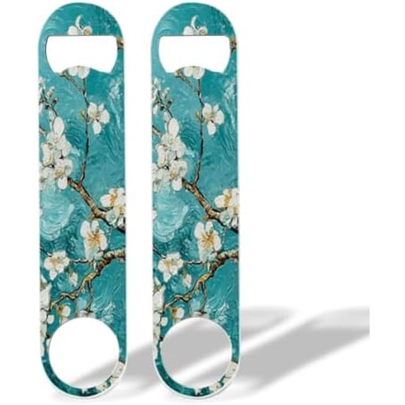 2 PACK Beer Bottle Opener, Stainless Steel Flat Bottle Openers,7 inch ...